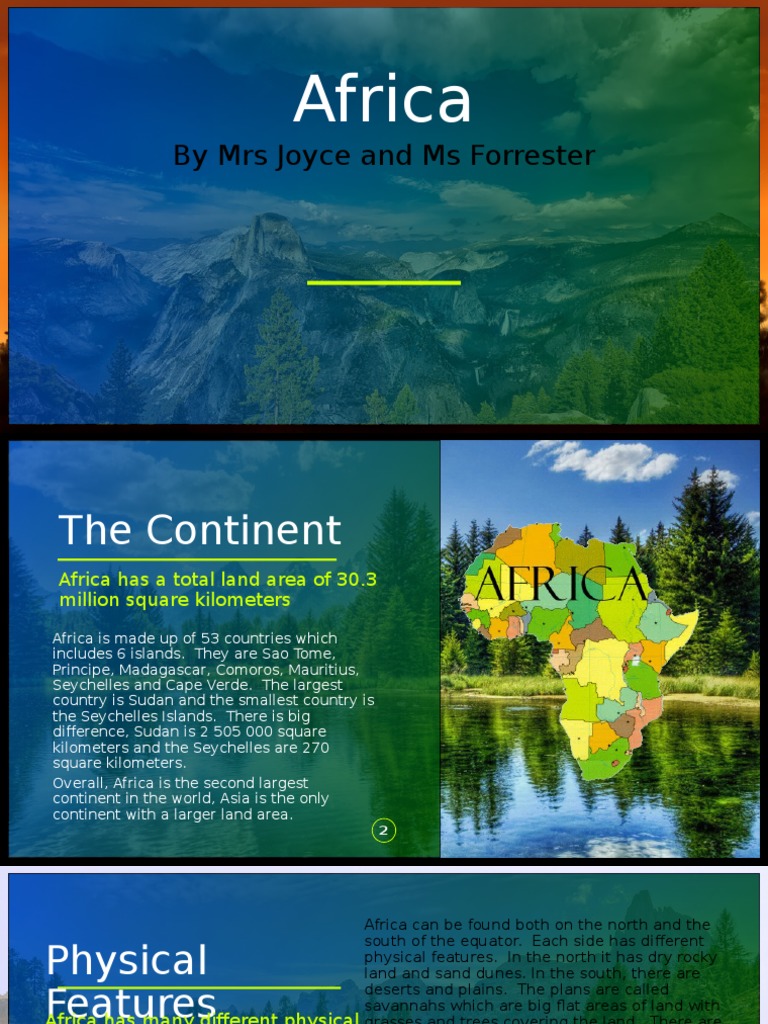 Overview of Africa's Geography and Diversity | PDF