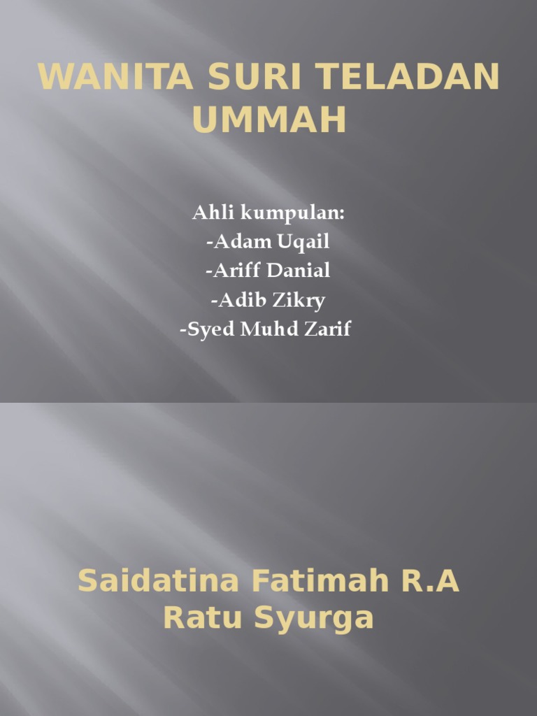Wanita Suri Teladan Ummah | PDF