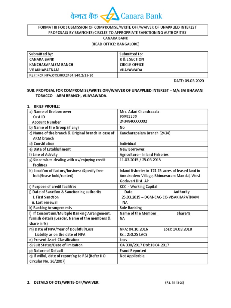 Adari Chandrakala Ofn - Ots Format-Iii | PDF | Lawsuit | Real Estate ...