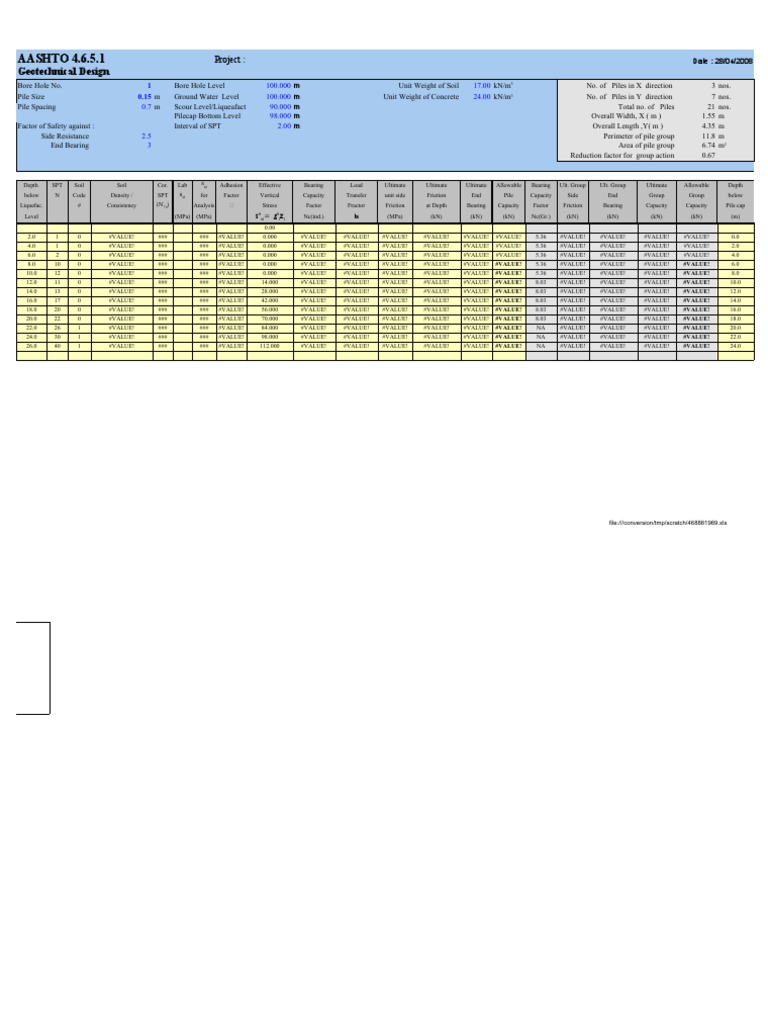 Geotechnical Pile Design Example | PDF | Deep Foundation | Geotechnical ...