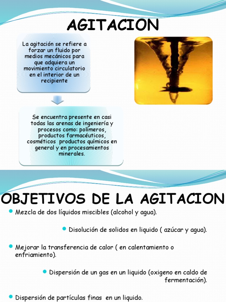 Agitaciòn | PDF | Hélice | Viscosidad