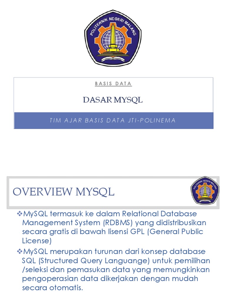 Pengantar MySQL Dan DDL (T) PDF | PDF | Komputer