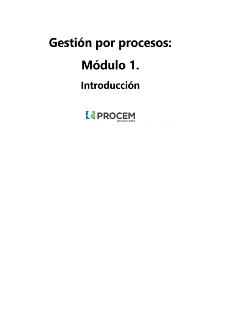 Gestion Por Procesos Procem | PDF