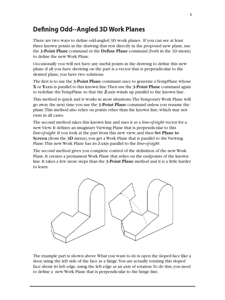 Creating and Defining Angled Planes | PDF | Cartesian Coordinate System ...
