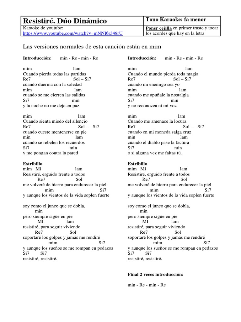 Resistire Guitarra PDF | PDF | Entretenimiento (general)
