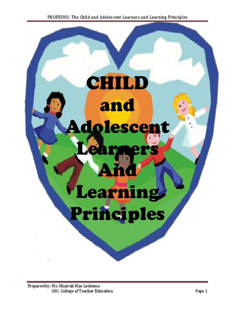 Child and Adolescent Learners and Learning Principles | PDF | Id ...
