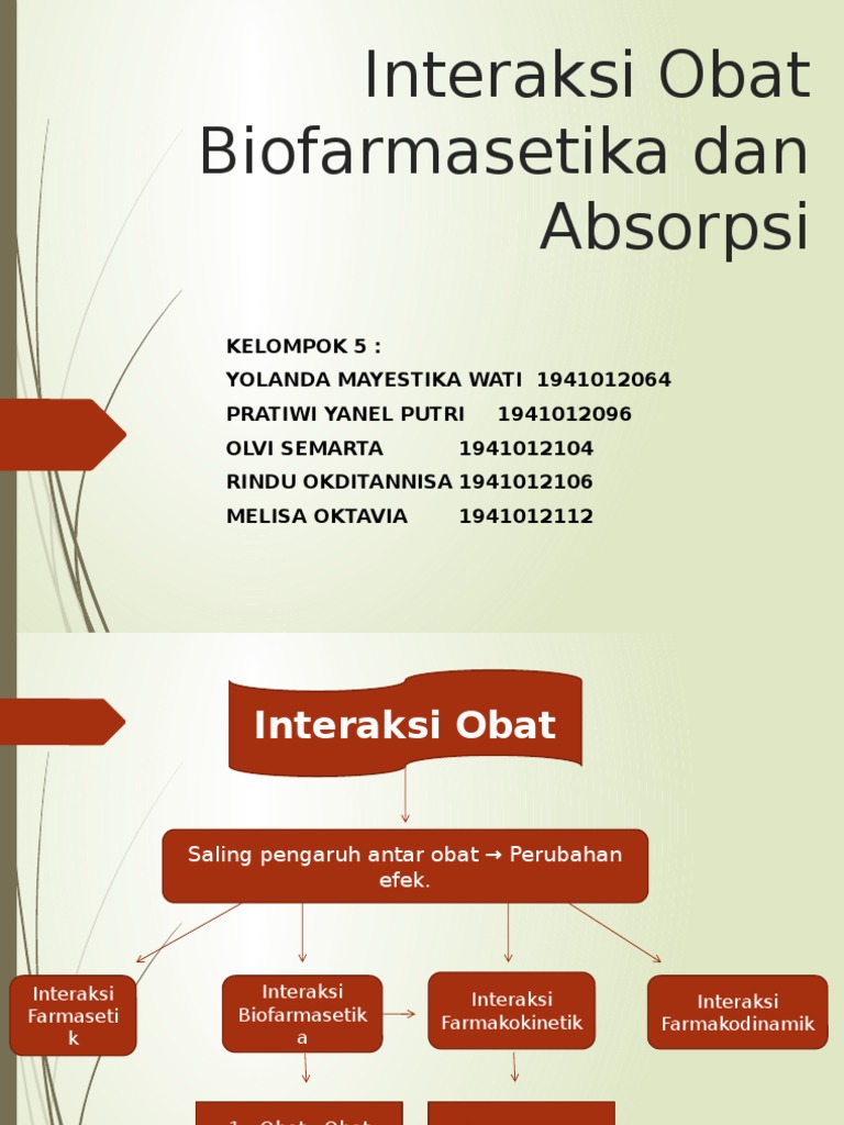 Interaksi Obat Pada Tahap BF Dan Absorpsi | PDF