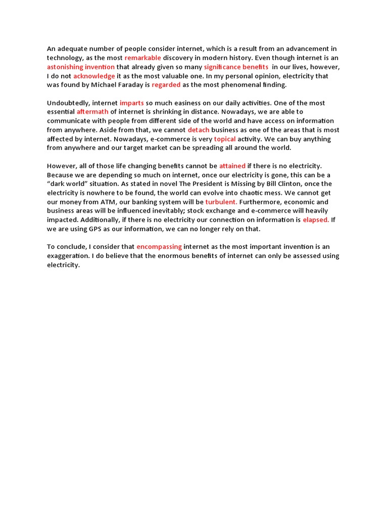 Ielts Writing Internet | PDF