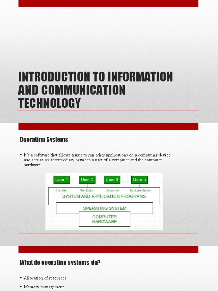 Introduction To Information and Communication Technology | PDF | Operating System | Central ...