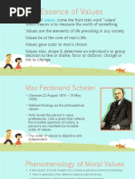 Max Scheler Hierarchy of Values | PDF | Value (Ethics) | Contentment