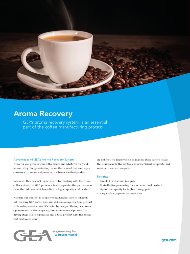 GEA's Aroma Recovery System Optimizes Coffee Processing | PDF ...