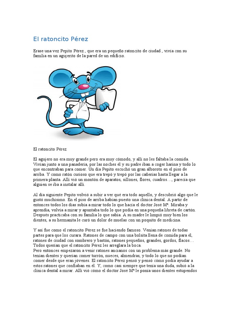 El Ratoncito Pérez | PDF | Hada de los dientes