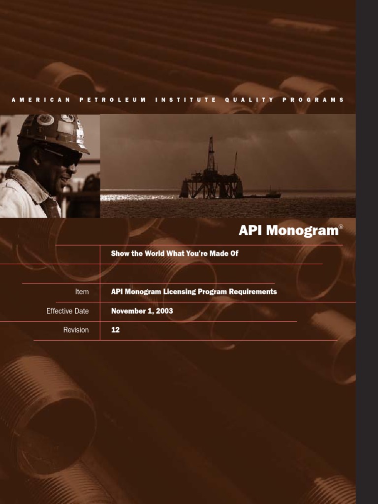 API Monogram: Show The World What You're Made of | PDF | License ...