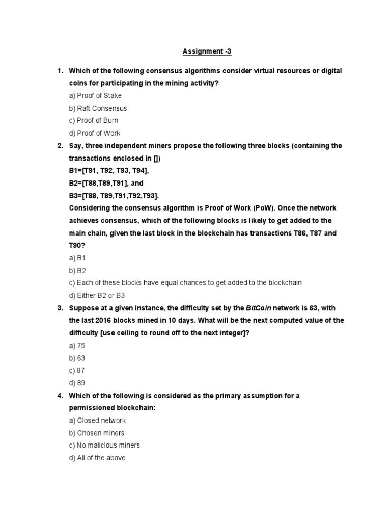 Blockchain Assignment - 3 | PDF | Secure Communication | Cryptography