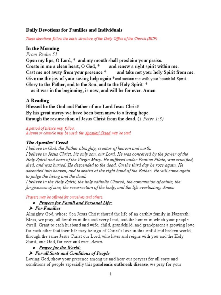 Family Devotions Guide | PDF | God The Father | Jesus