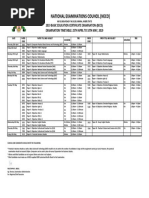 2022 Neco Ssce Internal Timetable 1 | PDF | Paper