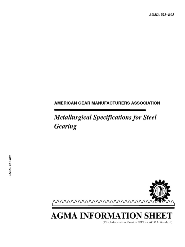 Agma 923-B05 PDF | PDF | Metallurgy | Steel