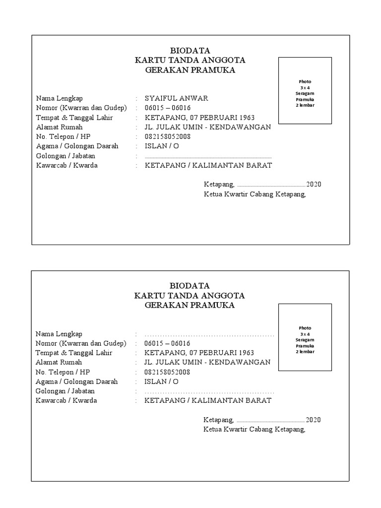 Form KTA | PDF