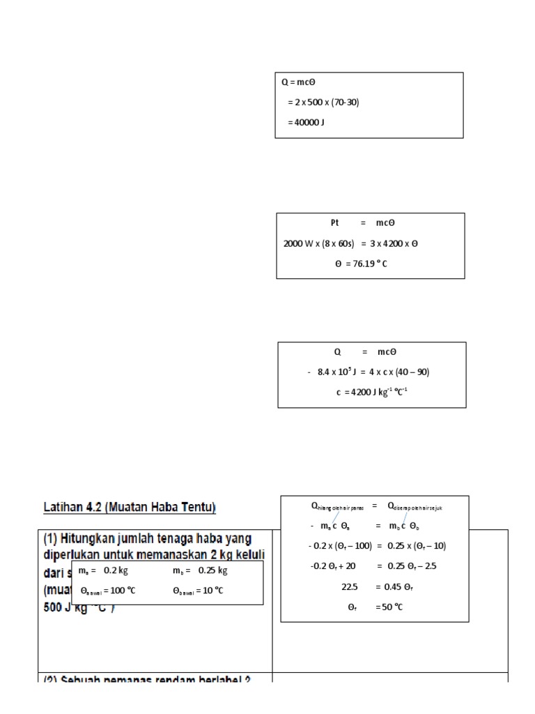4.2 Muatan Haba Tentu (Jawapan) | PDF | Metode & Bahan Ajar