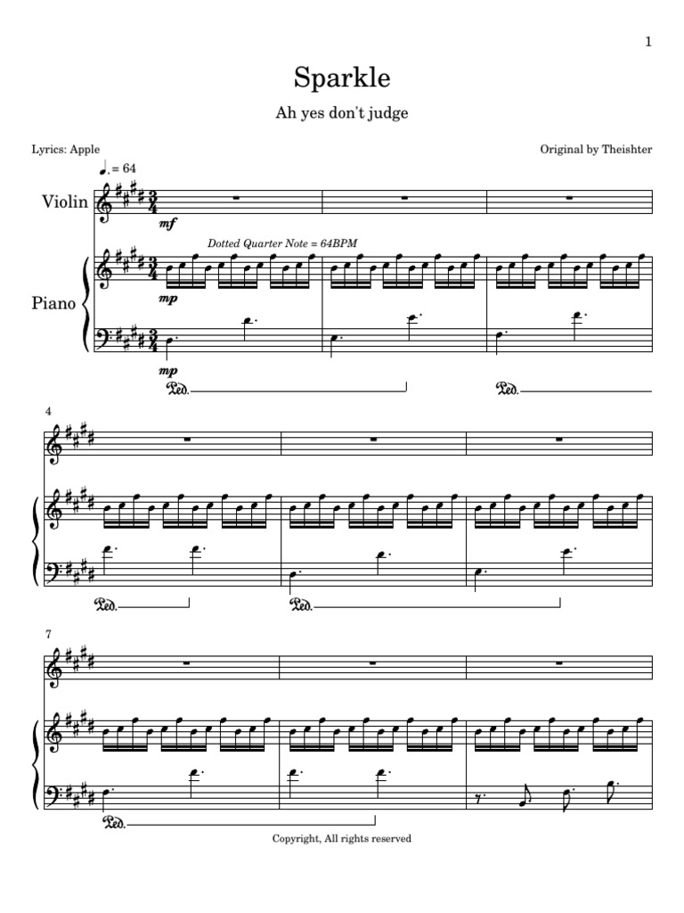 Sparkle: Violin | PDF