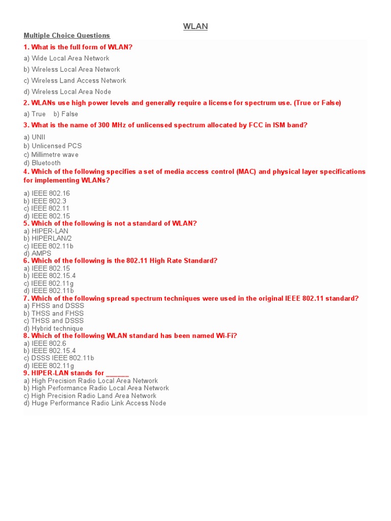 Multiple Choice Questions | PDF