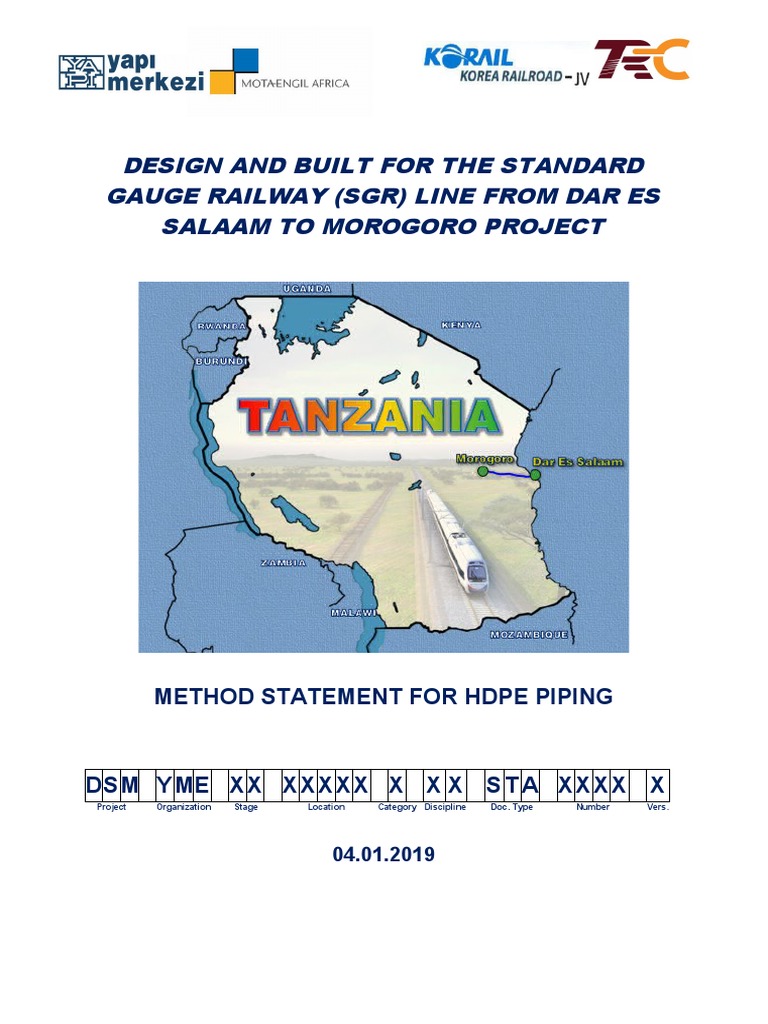 HDPE Piping Method Statement for SGR Project | PDF | Pipe (Fluid ...