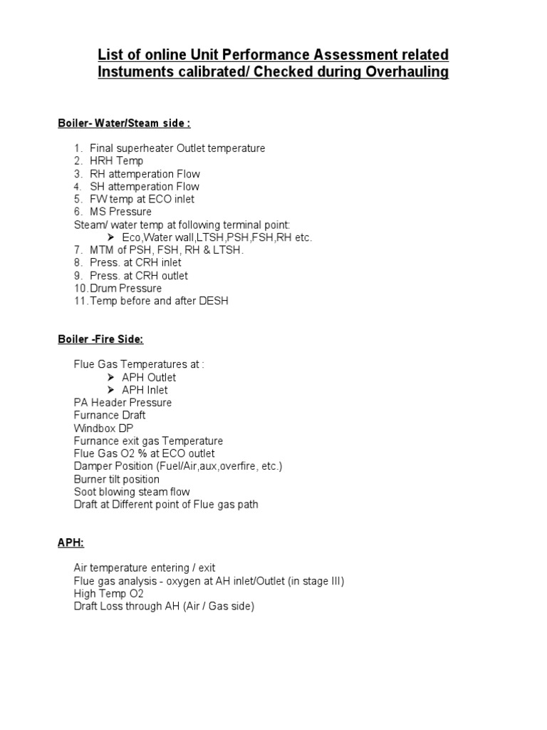 Instuments Calibration List | PDF