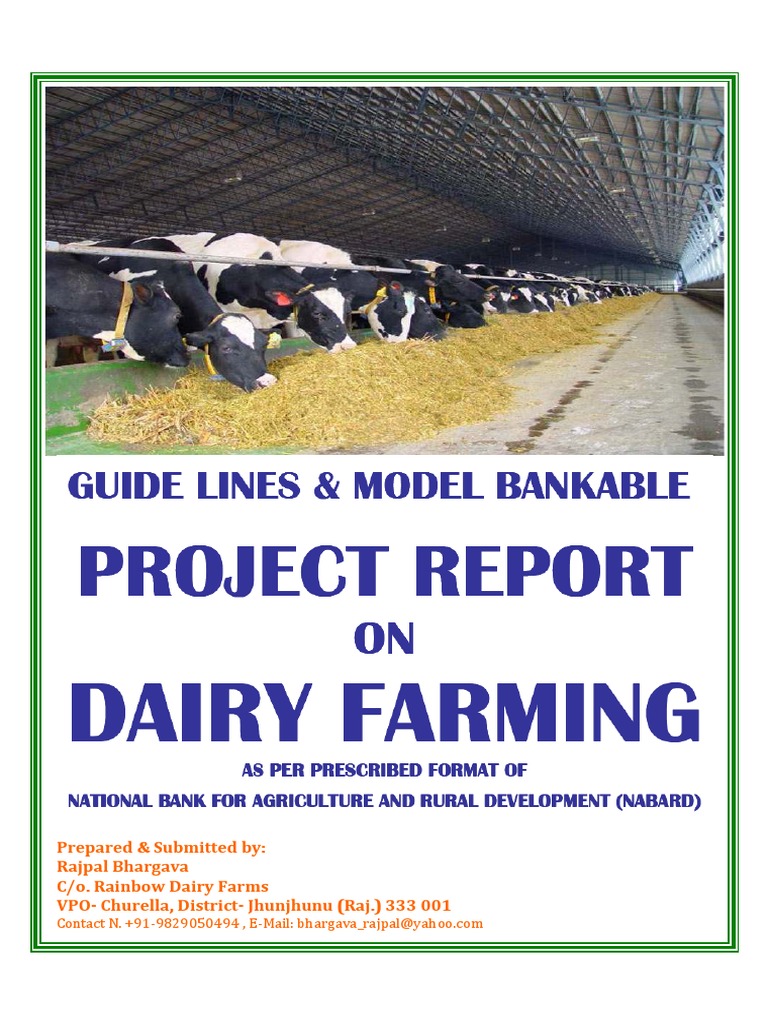 Dairy Farm Project Report Overview | PDF | Dairy Cattle | Calf