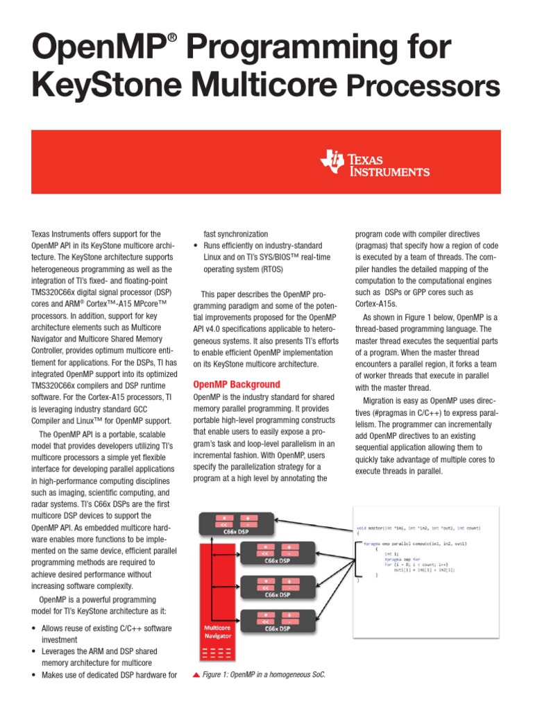 Openmp Programming For Keystone Multicore: Processors | PDF | Multi Core Processor | Digital ...