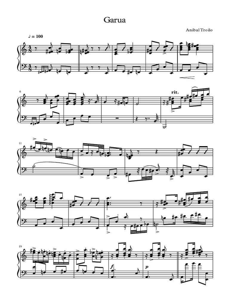 Garua Piano | PDF