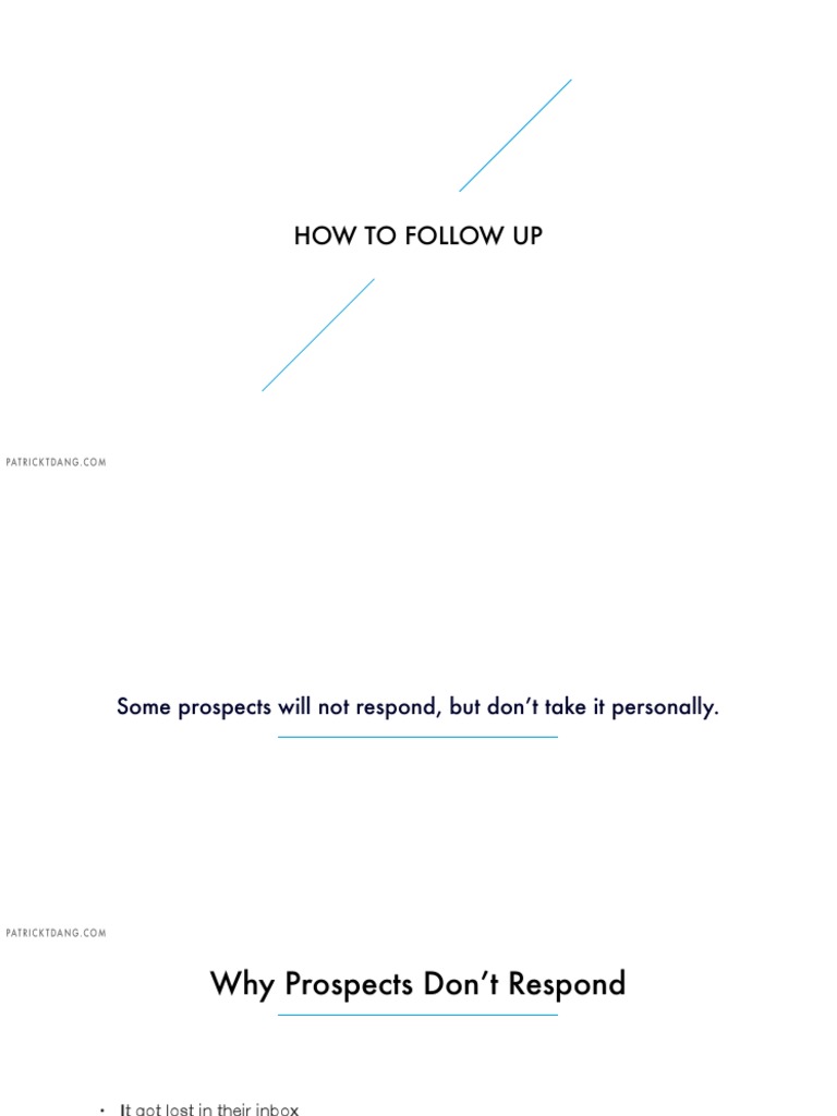 How To Follow Up | PDF