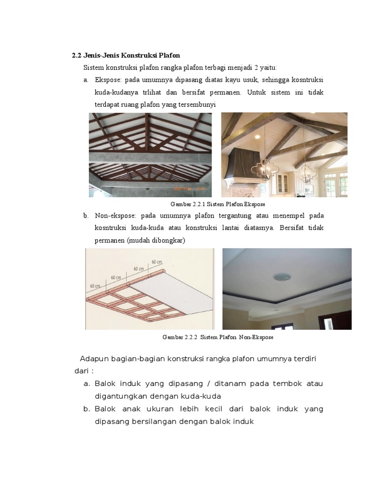 2.2 Jenis Konstruksi Plafon | PDF