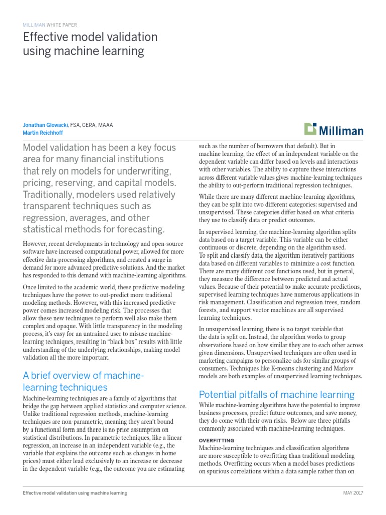 Effective Model Validation Using Machine Learning | PDF | Machine Learning | Cross Validation ...