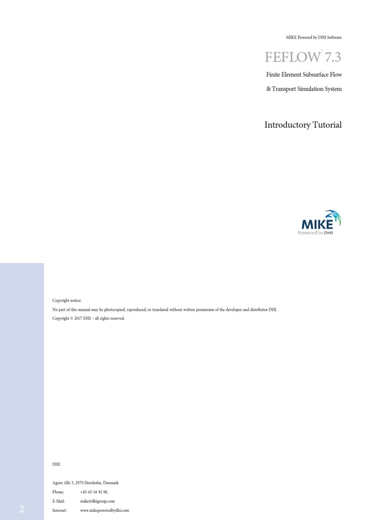 Feflow 7.3: Introductory Tutorial | PDF | Finite Element Method | Aquifer