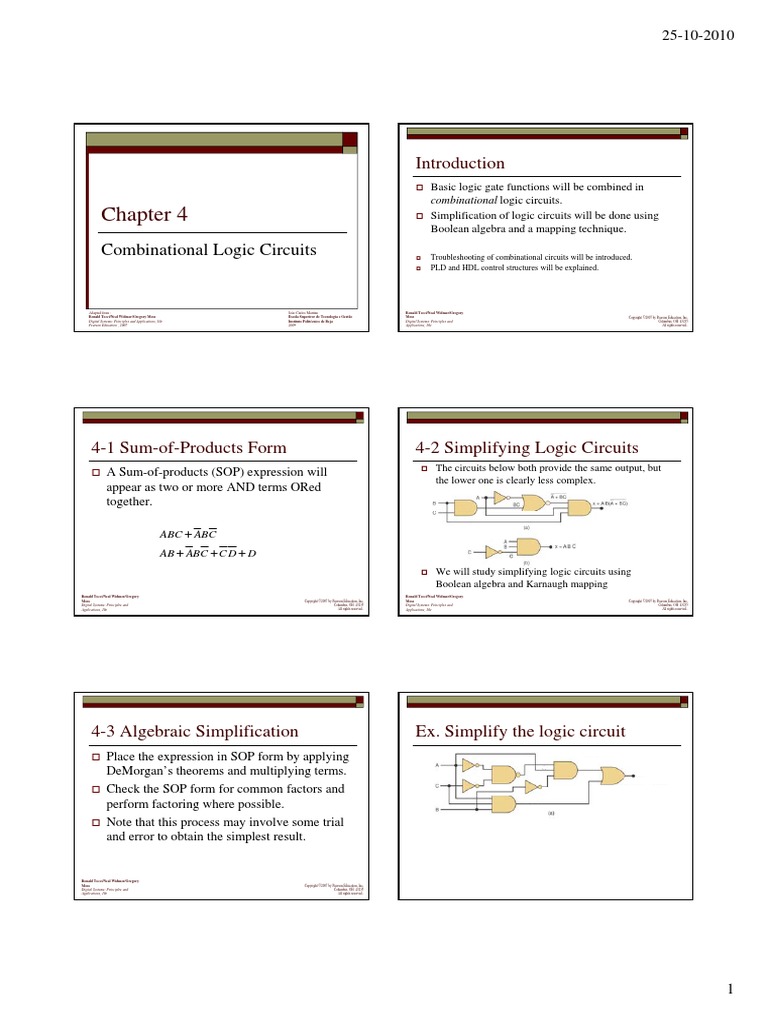 Cap4. Digital Systems - Combinational Logic Circuits | Download Free ...