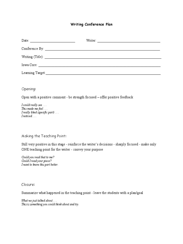 Conference Plan | PDF