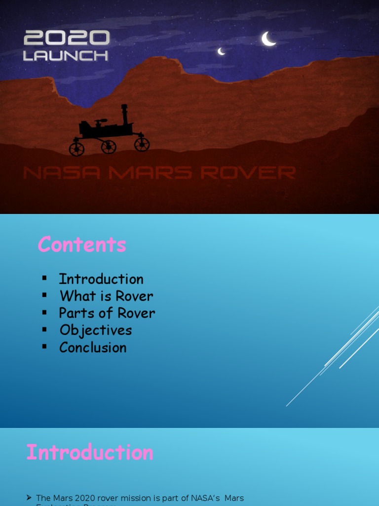 Rover | PDF | Rover (Space Exploration) | Mars