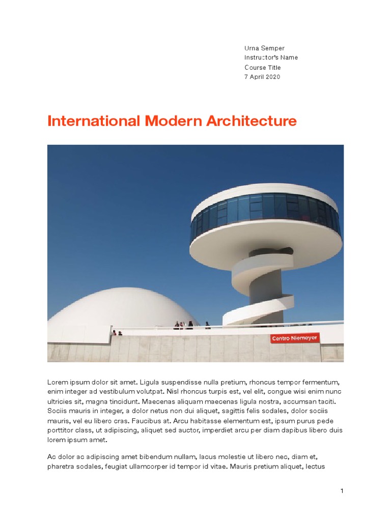 International Modern Architecture | PDF