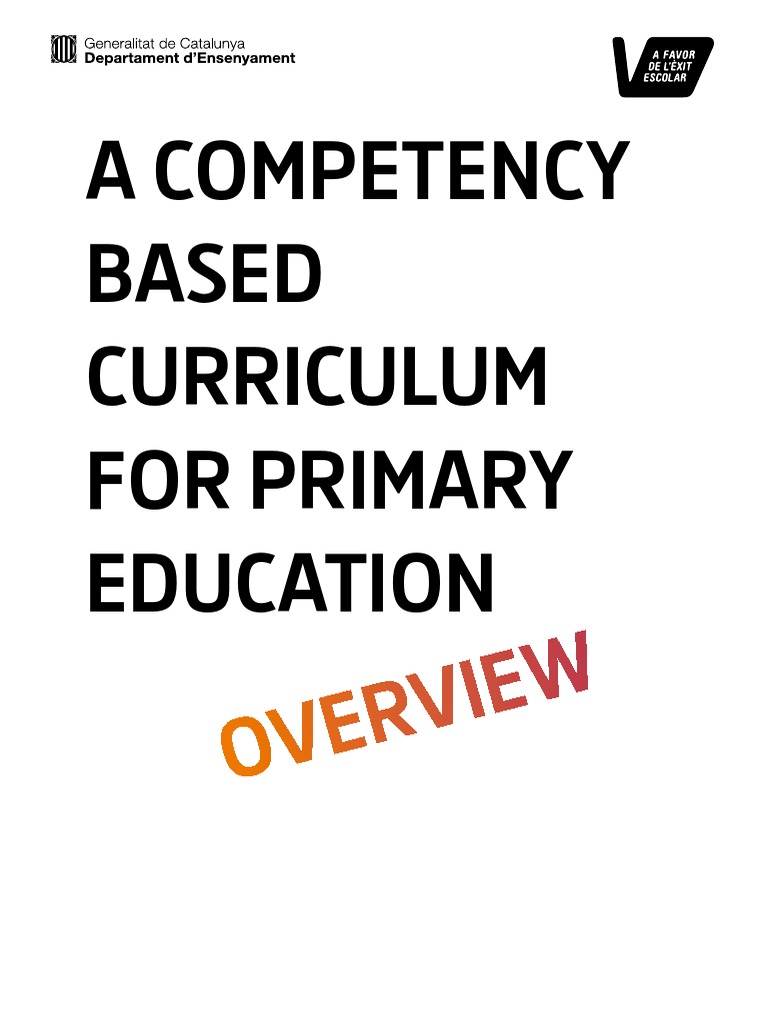 A Competency Based Curriculum For Primary Education Overview PDF | PDF ...