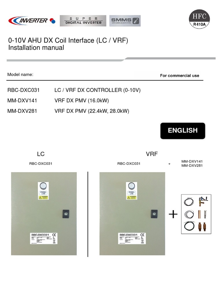 0-10V AHU DX Coil Interface (LC / VRF) Installation Manual: English ...