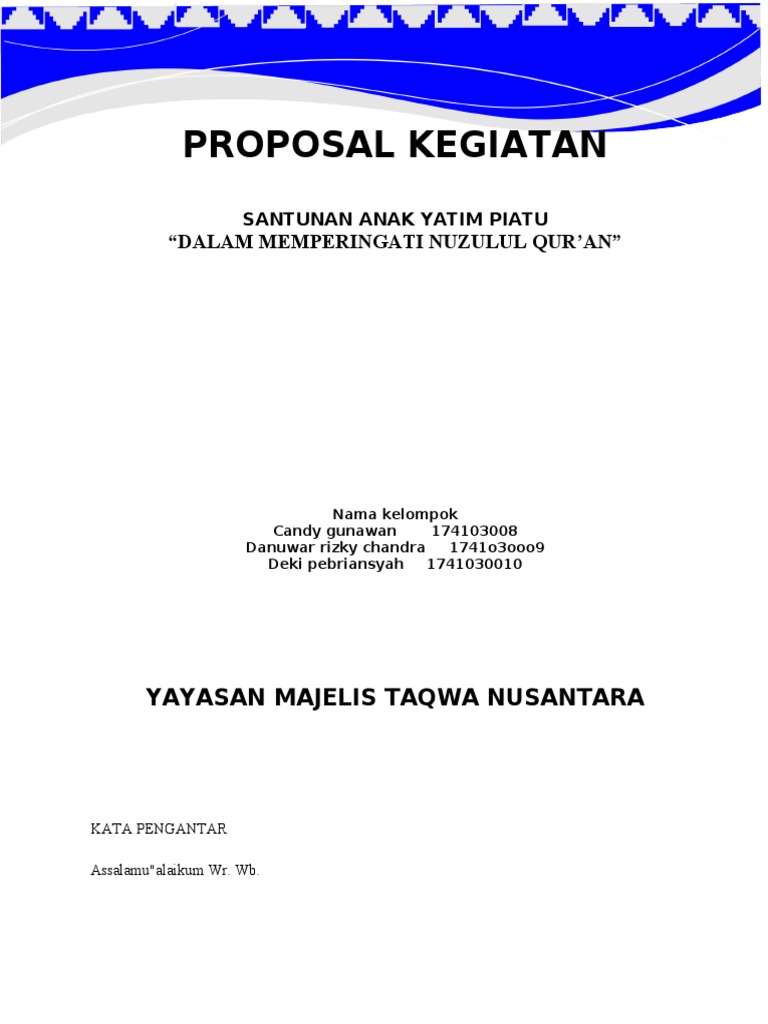 Proposal Santunan Anak Yatim | PDF