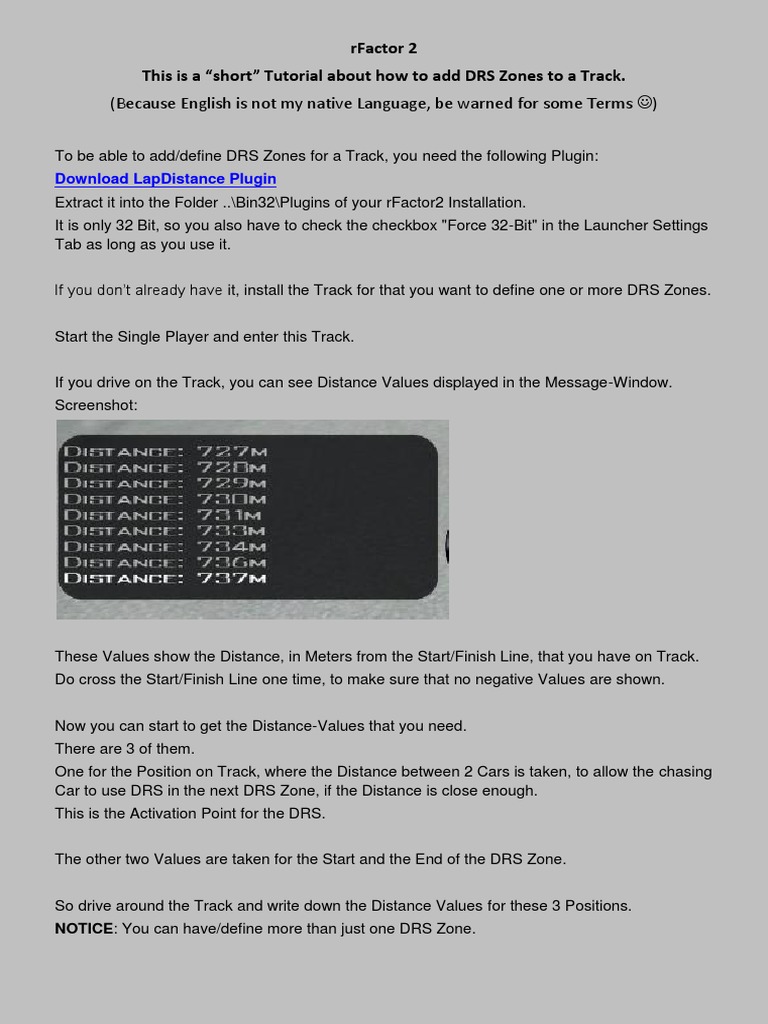 HowTo Add DRS Zones To A Track Rfactor 2 | PDF | System Software | Computer Architecture