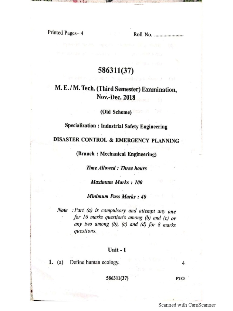 Industrial Safety Question Paper | PDF