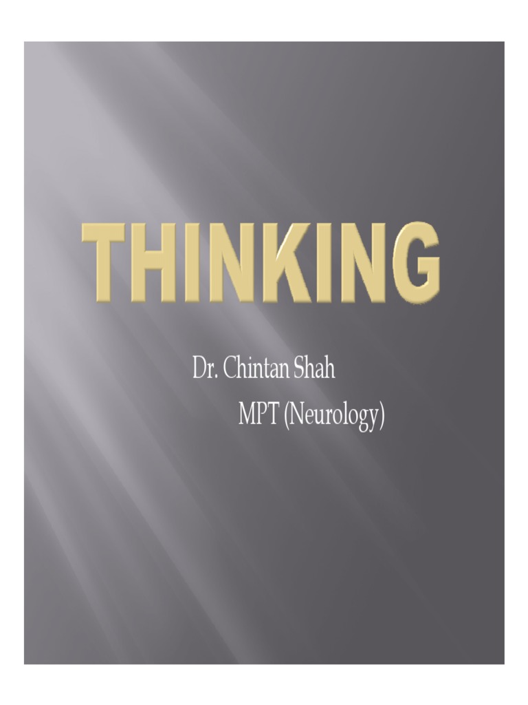 6 Thinking (Compatibility Mode) | PDF | Thought | Perception