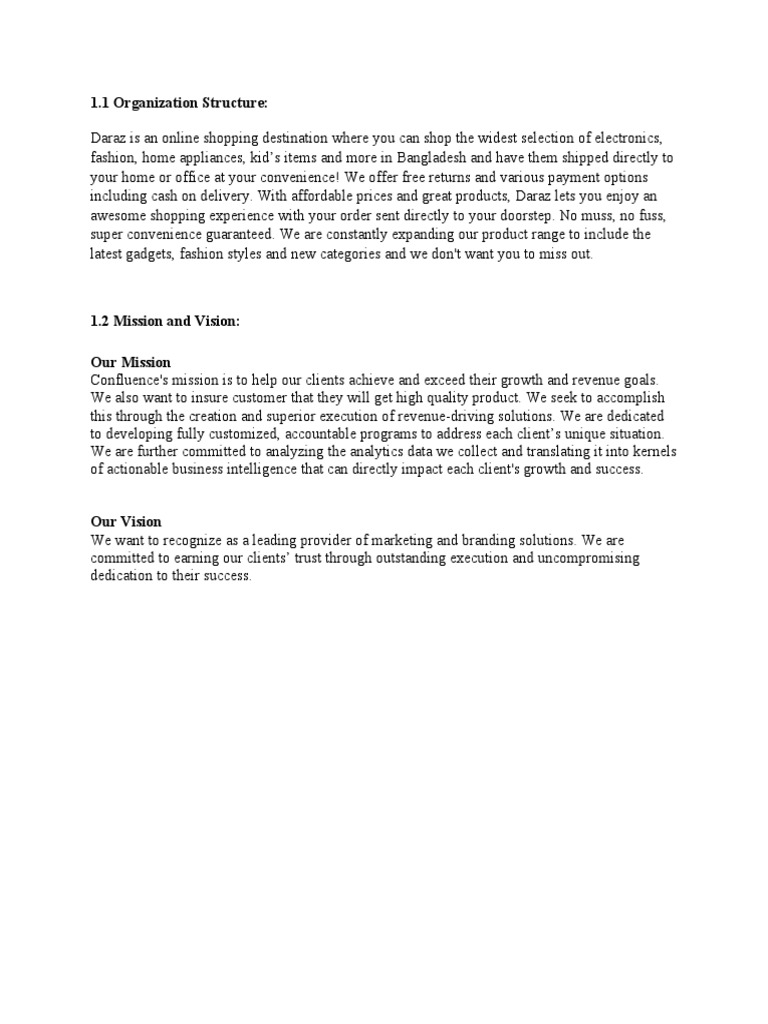 An Overview of Daraz.com.bd's Organizational Structure, Products ...