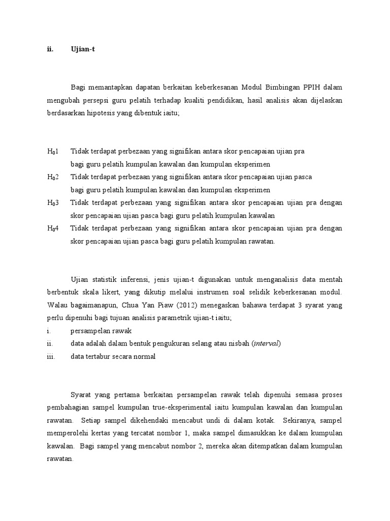 Pengenalan Ujian T-Test | PDF