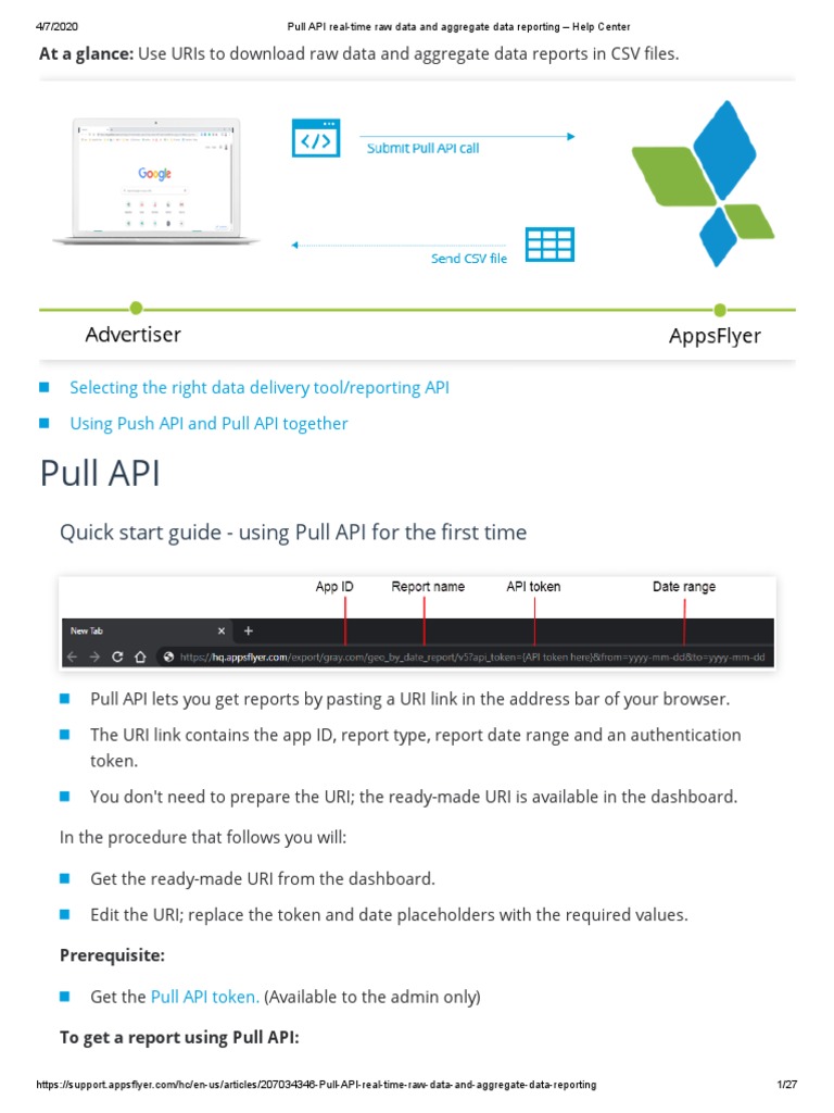 Pull API Real-Time Raw Data and Aggregate Data Reporting - Help Center | PDF | Application ...
