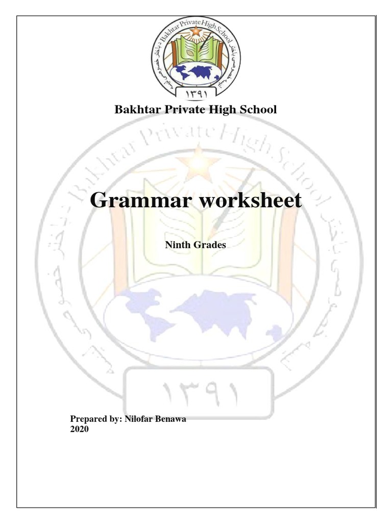 Grammar Worksheet For 9 Grade | PDF | English Grammar | Verb