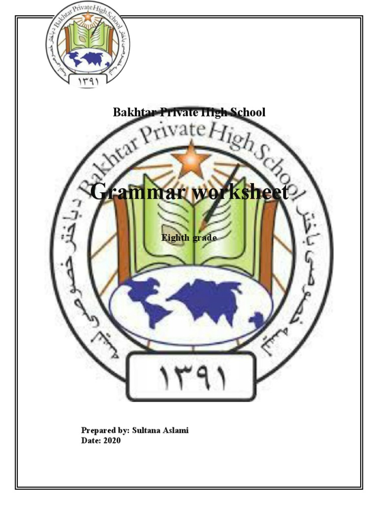 Worksheet For 8 Grade | PDF | Preposition And Postposition | English ...