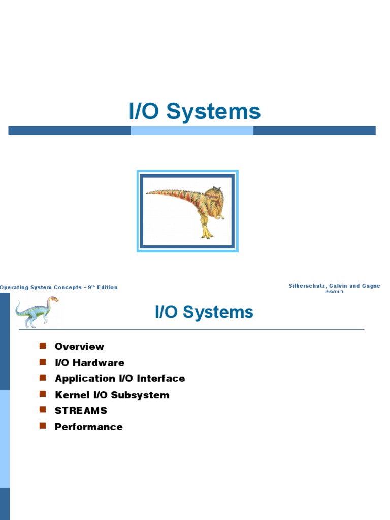 Unit 4 - Io Systems | PDF | Operating System | Input/Output